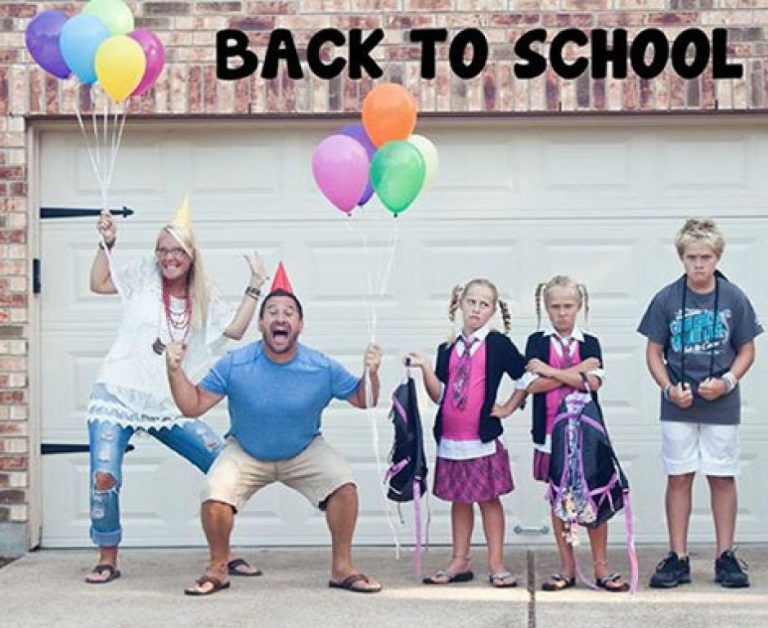 15 Hilarious Photos of Parents Sending Their Kids Back to School