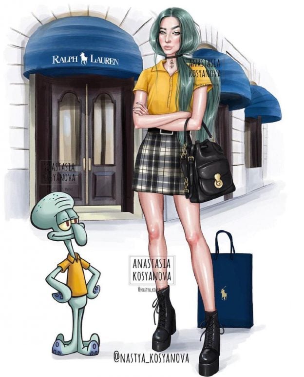 ≡ Fashion Illustrator Makes Cartoon Characters Stylish and Trendy Brain ...