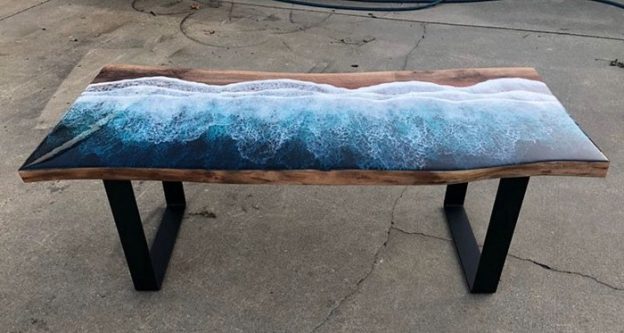 ≡ This Ocean Wave Resin Table Is The Thing You Need In Your Life Brain ...