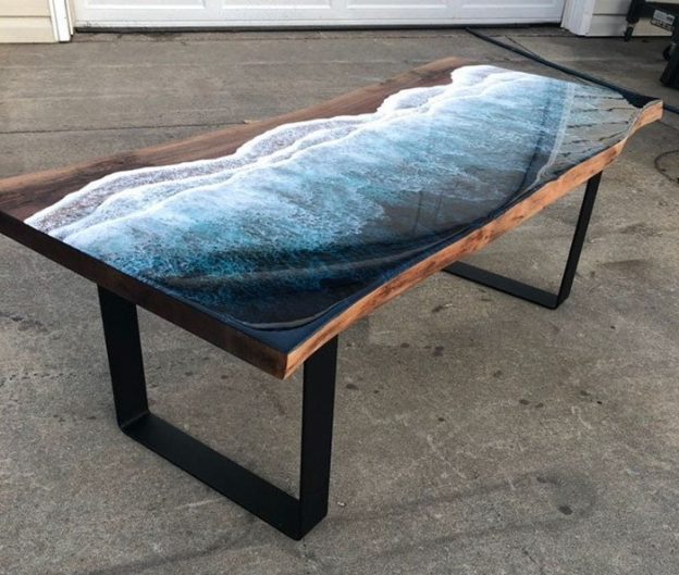 ≡ This Ocean Wave Resin Table Is The Thing You Need In Your Life Brain ...