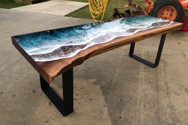 ≡ This Ocean Wave Resin Table Is The Thing You Need In Your Life Brain ...