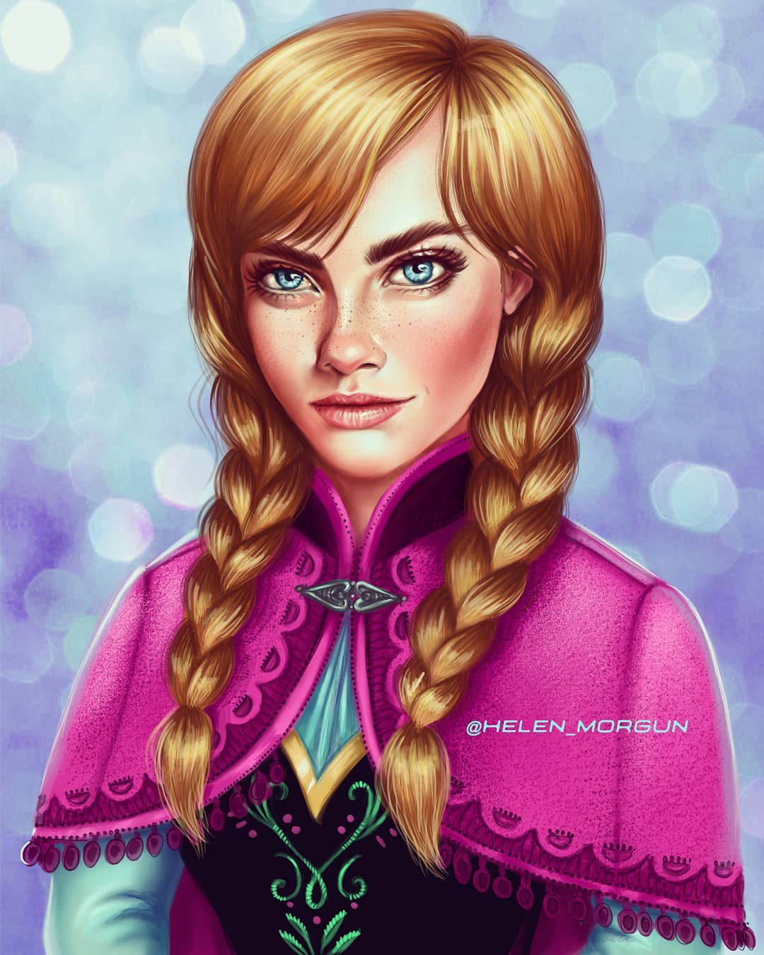 Russian Artist Reimagines Famous Actresses As Disney Princesses