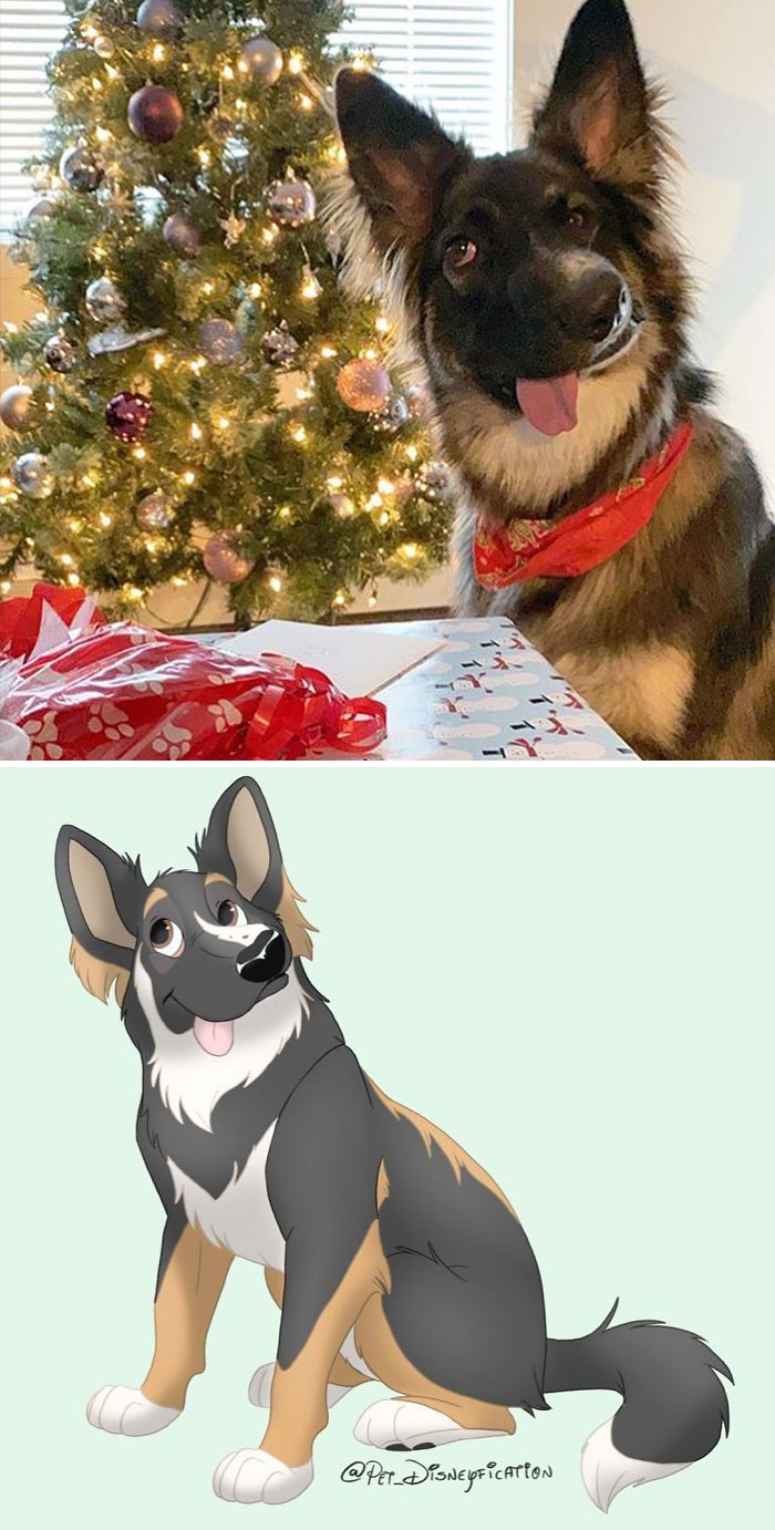 Dutch Artist Turns Pets Into Disneyfied Cartoon Characters