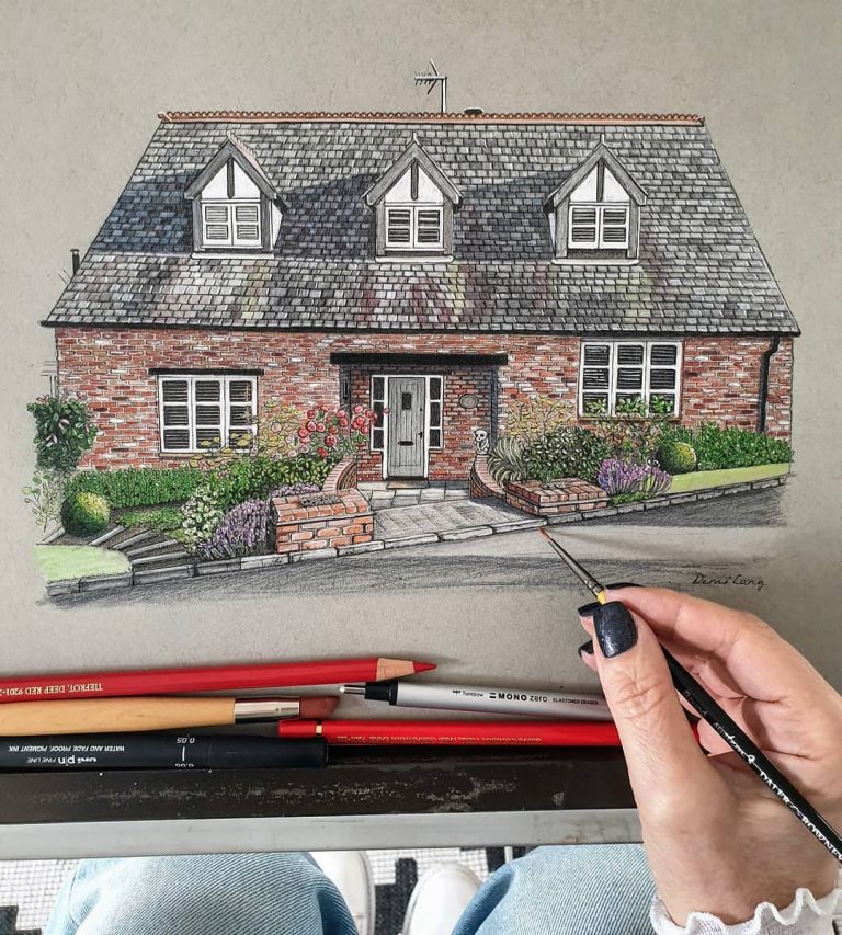 ≡ Phenomenal Sketch Artist Draws Super-Detailed Buildings Brain Berries