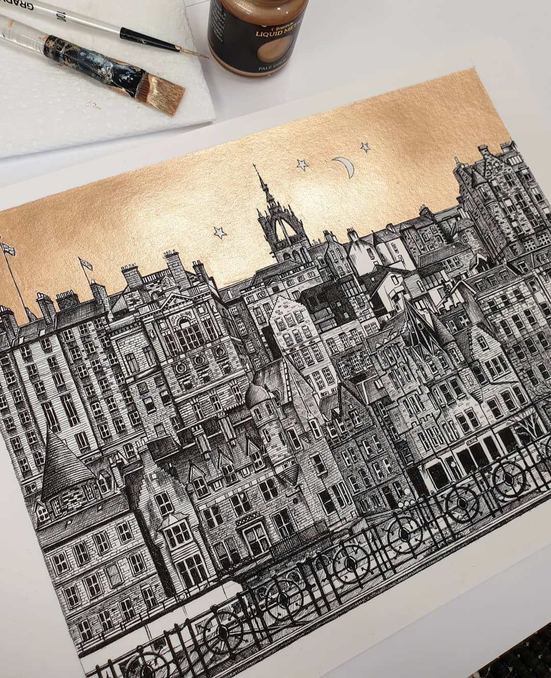 Phenomenal Sketch Artist Draws Super-Detailed Buildings
